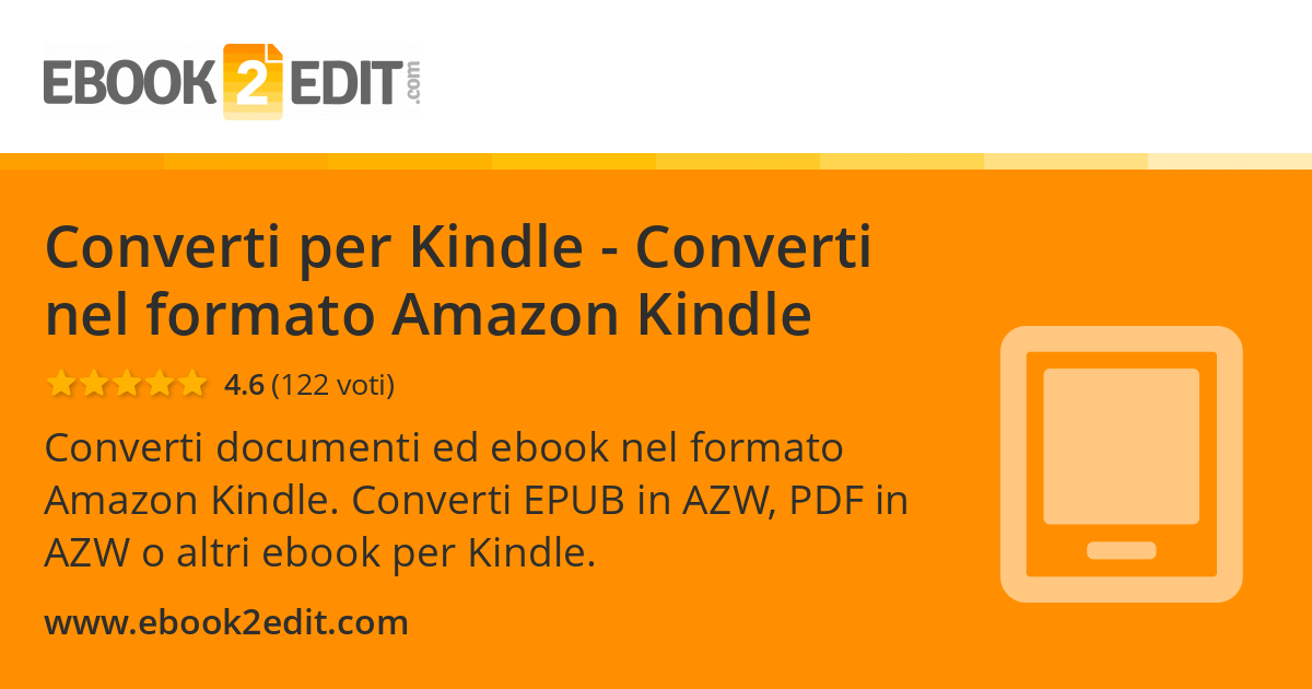 Converti per Kindle - Converti in formato Kindle